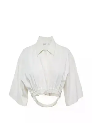 Christopher Esber Cropped Pointed-collar Shirt