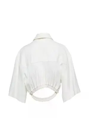 Christopher Esber Cropped Pointed-collar Shirt