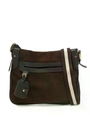 Bally Suede Leather Messenger Bag - Brown