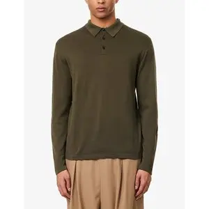 Sunspel Regular-fit Long-sleeves Cotton-knit Polo Shirt - Deep Olive26