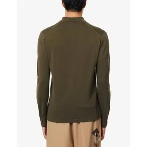 Sunspel Regular-fit Long-sleeves Cotton-knit Polo Shirt - Deep Olive26