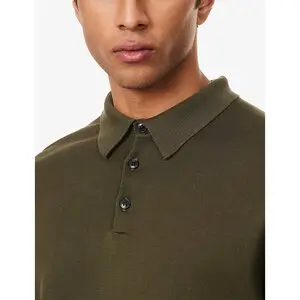 Sunspel Regular-fit Long-sleeves Cotton-knit Polo Shirt - Deep Olive26