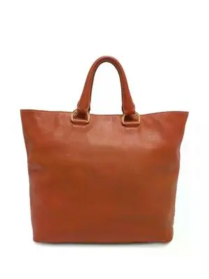 Prada Logo-plaque Leather Tote
