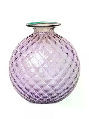 VENINI Monofiore Balloton Diamond-pattern Vase - Purple