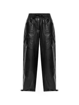 JIL SANDER Drawstrings Leather Trousers