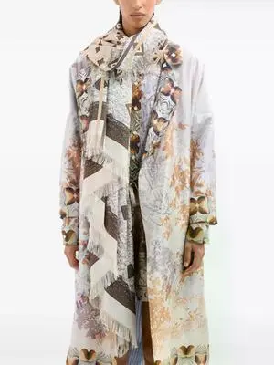 PIERRE-LOUIS MASCIA Geometric-pattern Fringed Scarf
