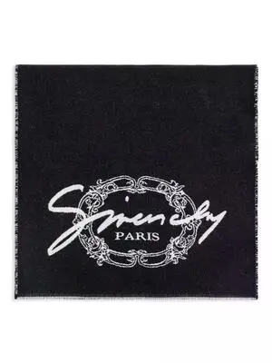 Givenchy Intarsia-knit Logo Scarf - Black