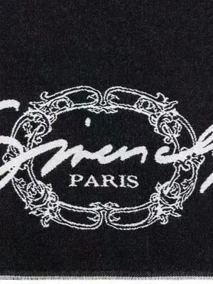Givenchy Intarsia-knit Logo Scarf - Black