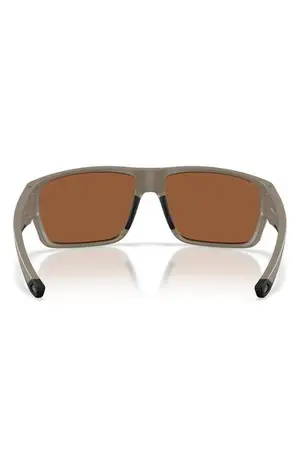 COSTA DEL MAR Fly Line 64mm Polarized Rectangular Sunglasses