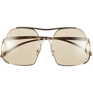 Miu Miu 57mm Square Sunglasses - Gold/yellow