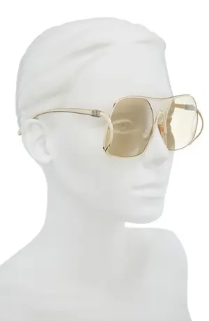 Miu Miu 57mm Square Sunglasses - Gold/yellow