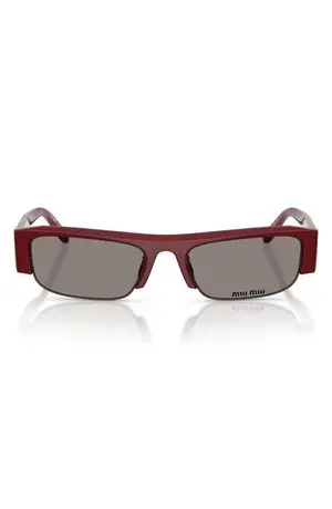 Miu Miu 51mm Gradient Rectangular Sunglasses - Burgundy Opal/dark Grey