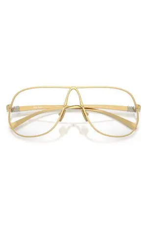 Miu Miu 66mm Oversized Pilot Blue Light Glasses