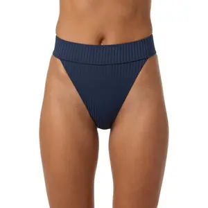 O'Neill Shorebreak Rib High Waisted Bikini Bottom - Navy