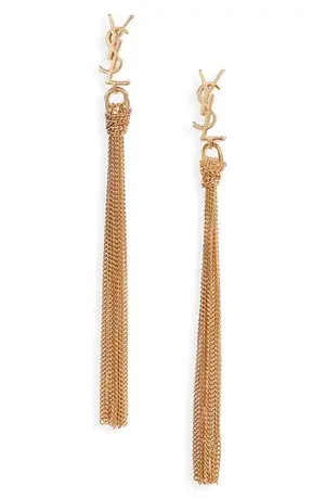 Saint Laurent Tassel Earrings - Gold