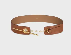 Celine Large 50mm Disc Belt In Supple Natural Calfskin