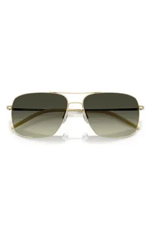 Oliver Spencer Clifton 58mm Gradient Rectangular Sunglasses