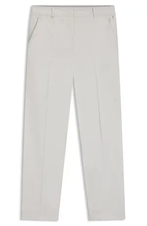 BOSS Tecarino2 Flat-front Ankle Pants - Grey