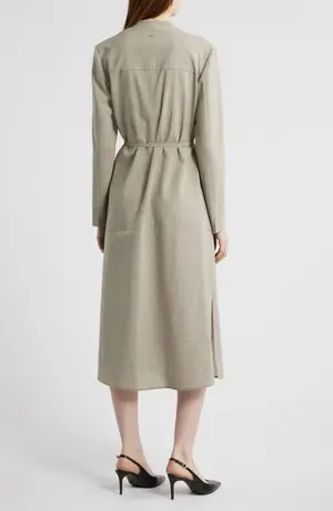 BOSS Dimosal Long-sleeve Wool Midi Dress