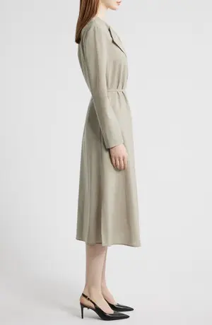 BOSS Dimosal Long-sleeve Wool Midi Dress