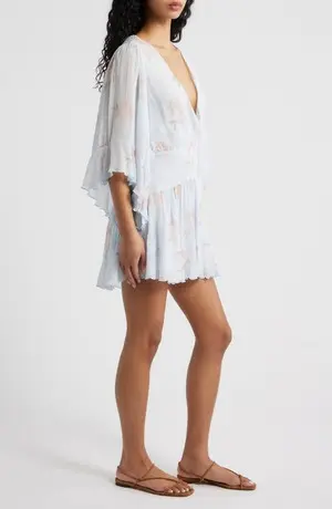 LoveShackFancy Auralie Floral Long Sleeve Minidress