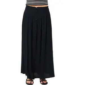 O'Neill Trystyn Button Front Midi Skirt - Black