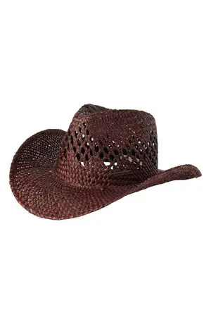 O'Neill Indio Straw Cowboy Hat - Carob Brown