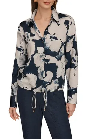 Donna Karan New York Printed Long Sleeve Shirt - Nightfall Multi