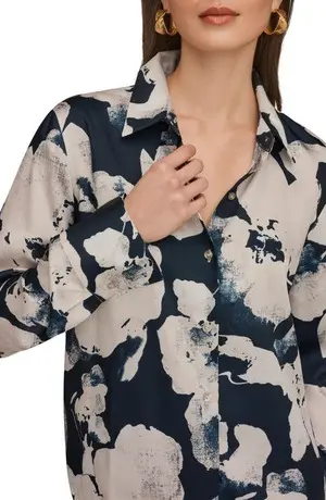 Donna Karan New York Printed Long Sleeve Shirt - Nightfall Multi