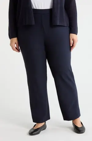 Eileen Fisher Stretch Crepe Kick Flare Ankle Pants