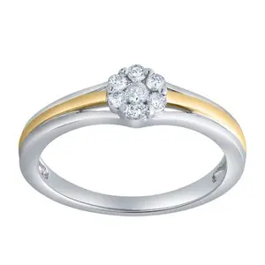 LUVMYJEWELRY 10k Gold Diamond Ring - 10k White Gold