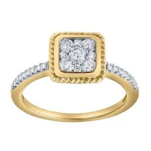 LUVMYJEWELRY 10k Gold 0.50 Ct Diamond Ring - 10k Yellow Gold
