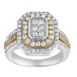 LUVMYJEWELRY 1.20 Ct 10k Gold Diamond Ring - 10k White Gold
