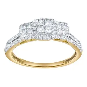 LUVMYJEWELRY 0.55 Ct 10k Gold Diamond Ring - 14k Rose Gold