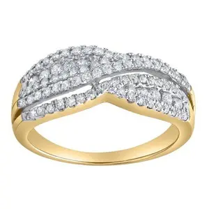 LUVMYJEWELRY Silvera Crest 0.65 Ct 10k Gold Diamond Ring - 10k Yellow Gold