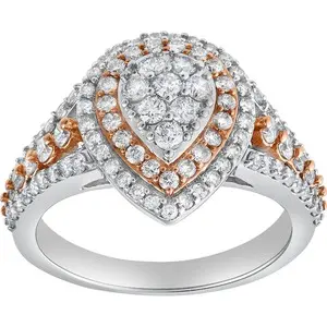 LUVMYJEWELRY 1.15 Ct 10k Gold Diamond Ring - 10k White Gold