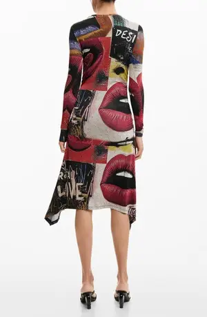Desigual Printed Long Sleeve Dress