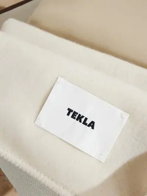 TEKLA Logo-appliquéd Wool Blanket