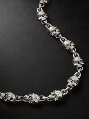 ALEX MOSS Dead Head 14-karat White Gold Diamond Chain Necklace