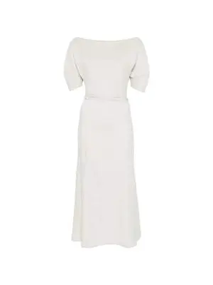 LEMAIRE Short Sleeve Midi Dress - Neutrals