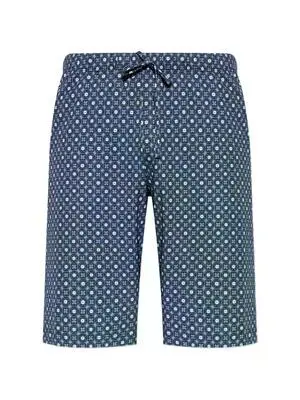 Hanro Patterned Drawstring Shorts - Blue