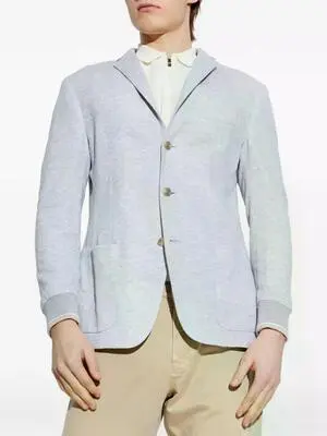 Eleventy Hooded Buttoned Jacket - Grey