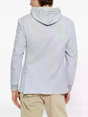 Eleventy Hooded Buttoned Jacket - Grey