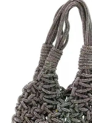 HIBOURAMA Vanishing Crystal-embellished Mini Bag - Black