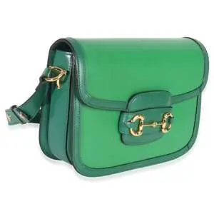 Gucci Horsebit 1955 Leather Shoulder Bag - Green