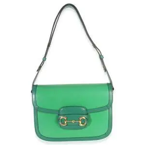Gucci Horsebit 1955 Leather Shoulder Bag - Green