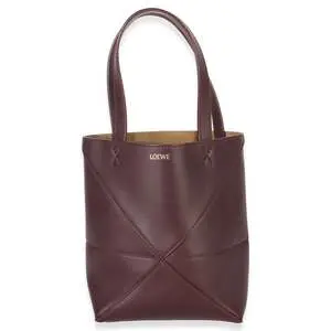 Loewe Calfskin Mini Puzzle Fold Tote Red
