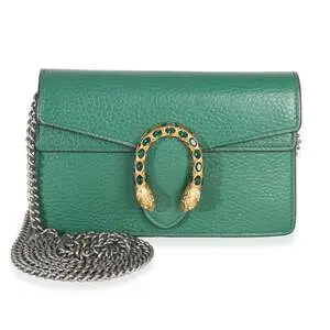 Gucci Dollar Calfskin Crystal Super Dionysus - Green