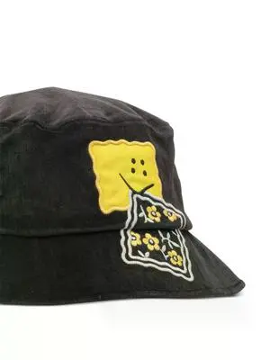 Kapital Appliqué Bucket Hat - Black