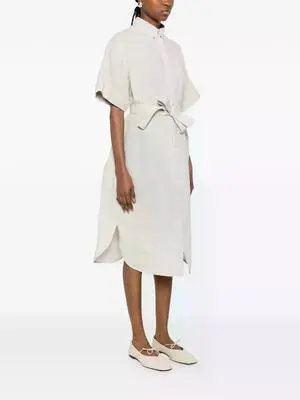 PANICALE Belted Shirt Midi Dress